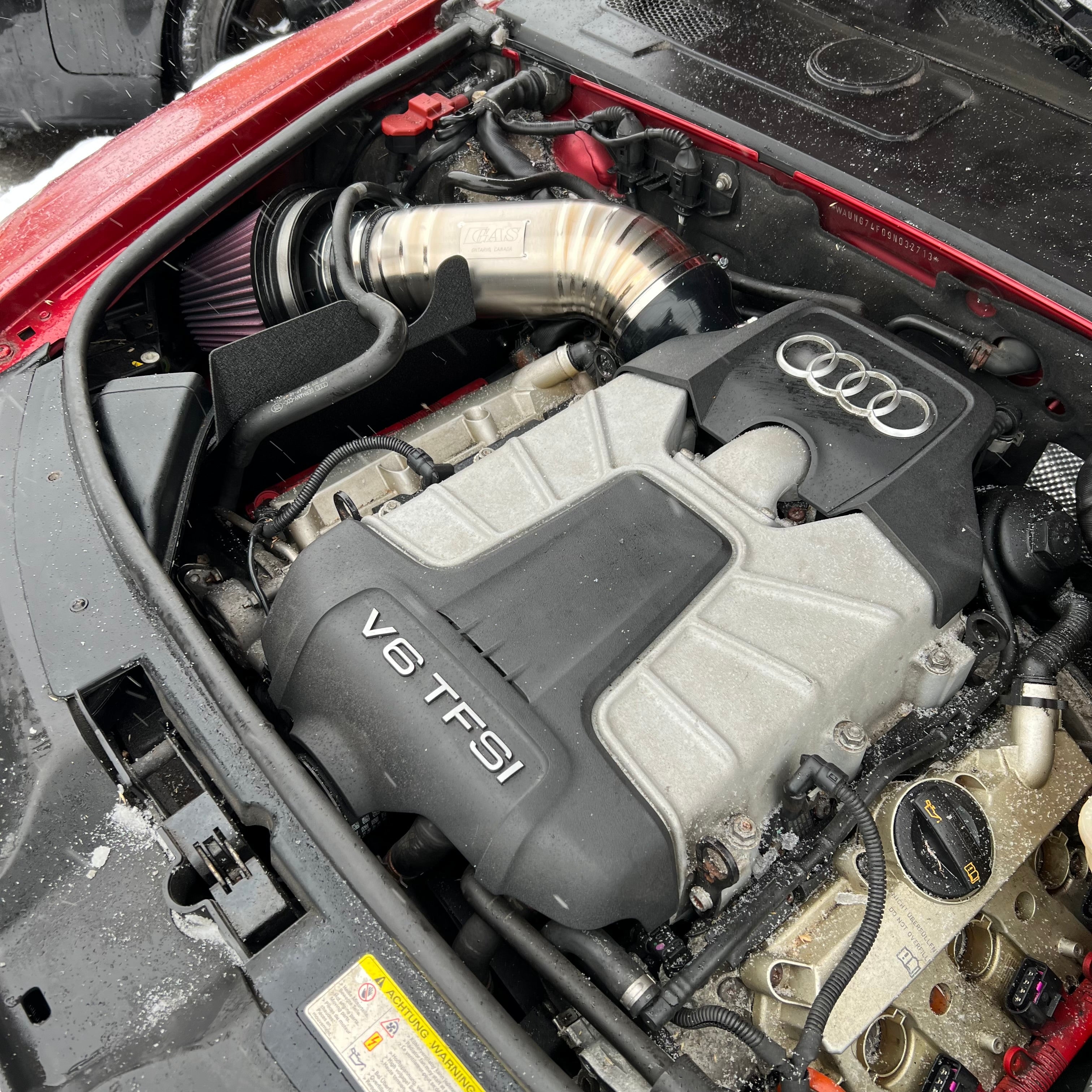 GAS Omega 102mm Titanium Intake, C6 A6 3.0T – Garage Auto Sports